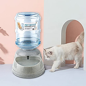 Dog Water Dispenser for Large Dogs and Cats, 3 Gallon Gravity Automatic Feeder, Cat and Dog Water Dispenser Station, Cat Water Dispenser, Large Size Dog Drinking Fountain (Grey)