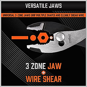 HORUSDY 8-Inch Slip Joint Pliers