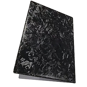 Black Forged Carbon Fiber Vinyl Wrap Roll, Lypumso Matte Black Car Wrap Vinyl with Bubble Free Air Release Auto DIY Decal Vehicle Motorcycle Self Adhesive Sticker (Black Forged Carbon, 1ft x 10ft)