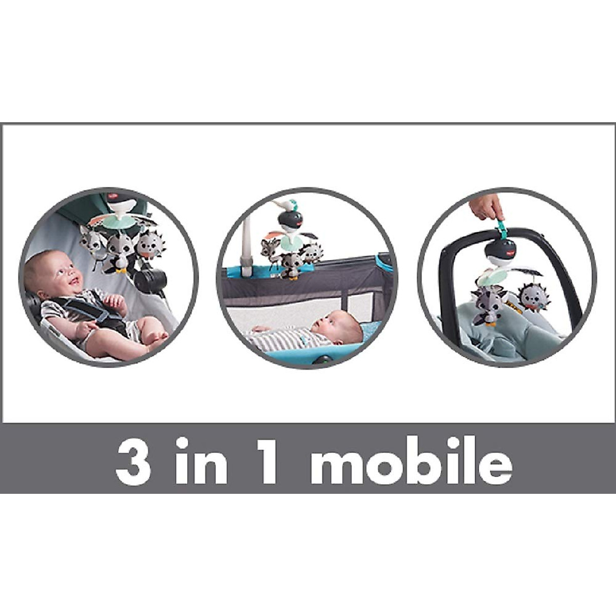 Tiny Love Take Along Mobile Magical Tales, Black/White 1 Count (Pack of 1)