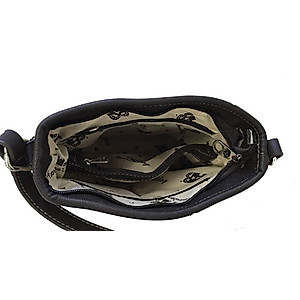 American Bling Concealed Gun Messenger Purse Wallet Set Tooling Patchwork Coffee, Medium