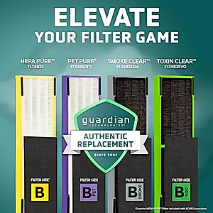 GermGuardian Air Purifier with HEPA 13 Filter, Removes 99.97% of Pollutants, Covers Large Room up to 743 Sq. Foot Room in 1 Hr, UV-C Light Helps Reduce Germs, Zero Ozone Verified, 22”, White, AC4825W