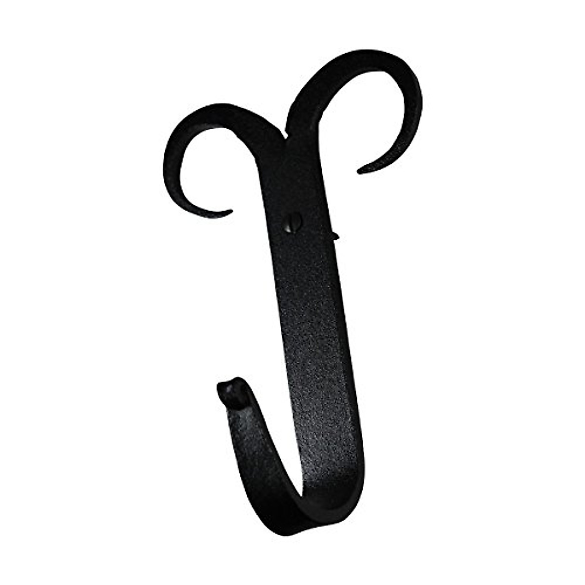 Coat Hat Robe Hook Wrought Iron Black Scroll 5" | Renovator's Supply