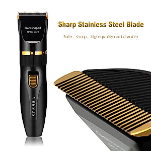 Professional Rechargeable Hair Clippers for Men,Gentscaped Hair Trimmers Cordless Precision Power,Barber Shavers Hair Cutting Kit,Titanium Steel Blade and LED Digital Display