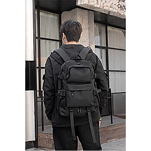 Male Backpack Travel Leisure Bag Computer Schoolbag for College and Middle School Students Can Fit 15.6 "laptop (black)