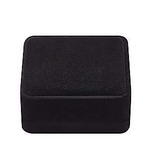 2 Pieces Velvet Bracelet Boxes for Jewelry Gift, Classic Jewelry Box Storage Case Organizer Holder for Wedding, Engagement, Proposal, Birthday and Anniversary (Black)