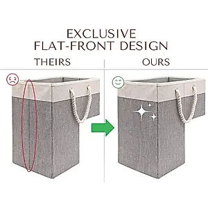 Stair Basket 16" x 16" x 10" Basket for Stairs with 3 Foldable Sections, Durable Cotton Collapsible Storage Bins, Stair Storage Organizer STRIKING LIFESTYLE