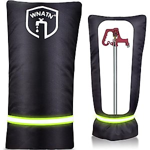 WNATN Outdoor Faucet Cover for Winter Freeze Protection,28" L x 15"W,Outdoor Long Faucet Cover Socks for Winter,Spigot Covers Winter Insulated,Outside Large Faucet Cover Freeze Protection,1PCS(Black)