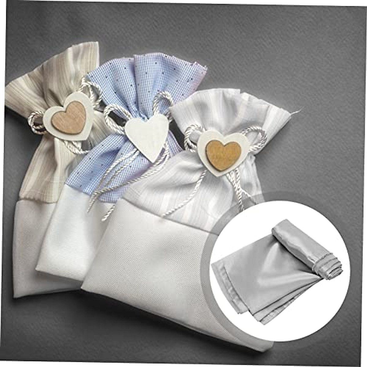 FAVOMOTO 4pcs Satin Fabric Sewing Fabric Fake Silk DIY Cloths Seam Binding DIY Patchwork Scrapbook Materials Cotton Bundle Multi-use Fabric Polyester Cheongsam Accessories