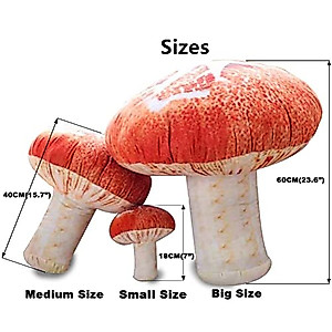 Ichesun 3D Creative Vivid Mushroom Pillow Gift Plush Throw Pillow (7"(Small Size/18cm))
