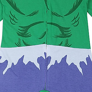 Marvel Hulk, Captain America, Iron Man or Spider-Man Boys Zip Up Hooded Coverall for Infant and Toddler