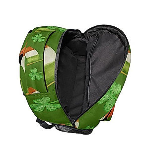 ODAWA St Patricks Day Shamrock Backpack for Boys 6-8 Backpack School Teens