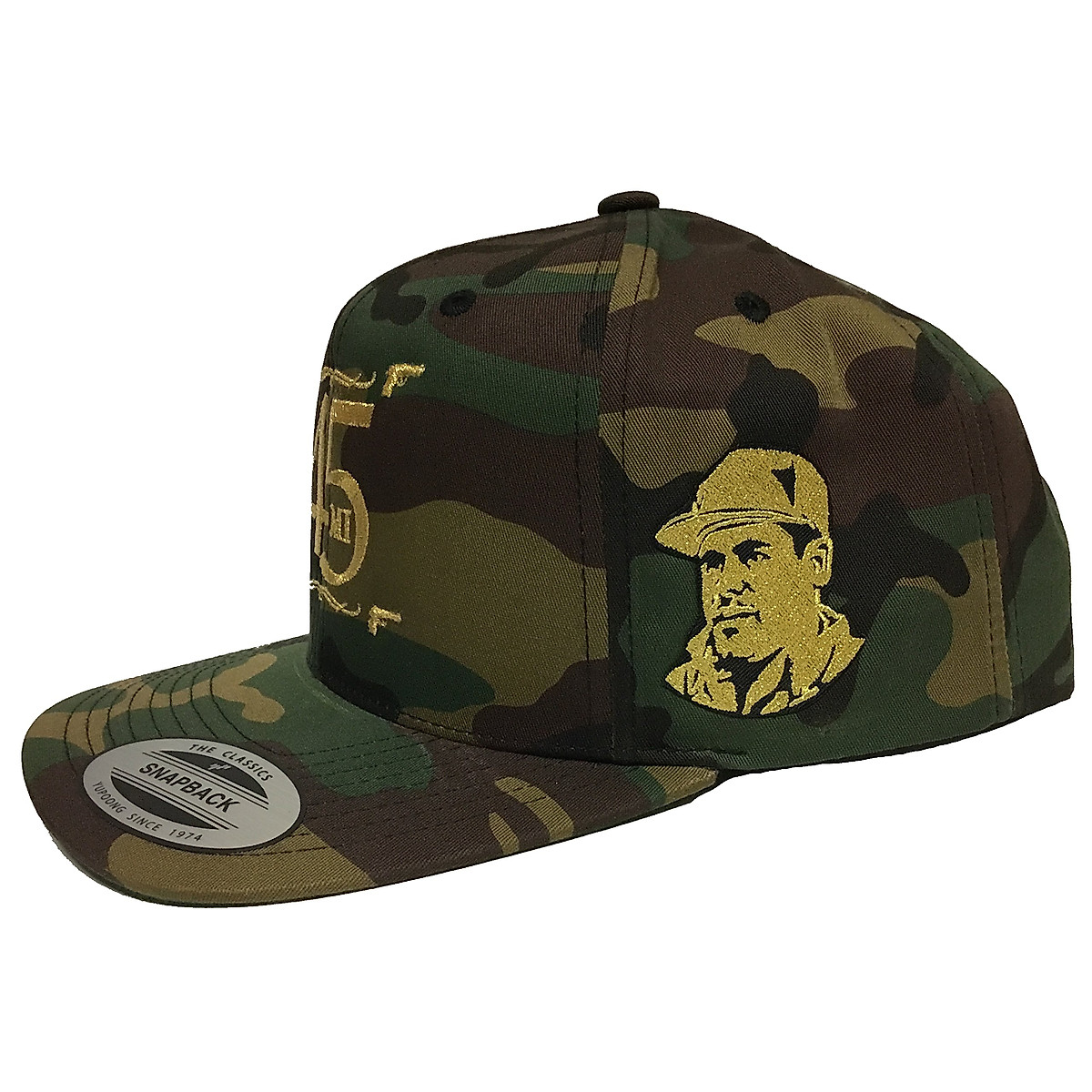 Fantasma Y SU 45 DE EL Chapo Guzman Gold HAT CAMO 2 Logos