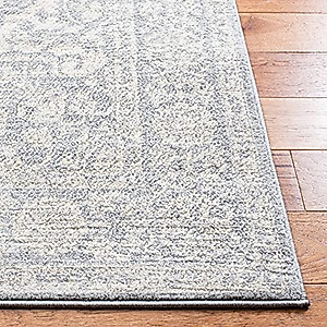 SAFAVIEH Brentwood Collection Runner Rug - 2' x 12', Light Grey & Ivory, Medallion Distressed Design, Non-Shedding & Easy Care, Ideal for High Traffic Areas in Living Room, Bedroom (BNT832F)