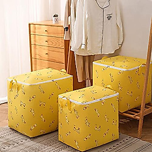 LOYE Comforter Bags Storage Bag Wardrobe Storage Bag Sweater Clothes Storage Container Clothing Storage Box Foldable Closet Storage Clear Plastic Clothes Bags (B-@, One Size)