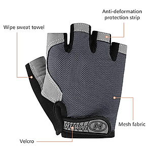 Accmor Cycling Gloves for Men Women, Bike Gloves Half Finger Road Bike MTB Gloves, Anti-Slip Shock-Absorbing Glove for Fitness Cycling Outdoor Sports