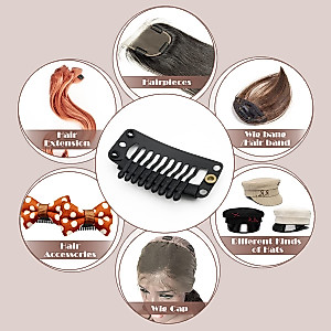 Dreamlover Hair Extension Clips, Wig Clips to Secure Wig, 9 Teeth, 30 Pieces