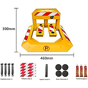 KOAIUS Parking Post, Parking Barrier, for Parking Lot Parking Space Lock, Car Ground Lock, Parking Space Lock, Parking Pile Parking Space Lock Parking