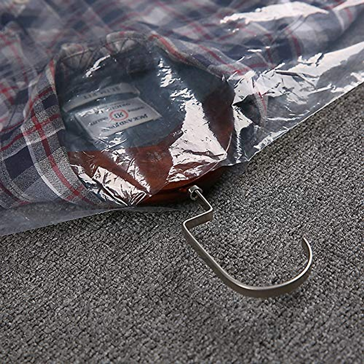 RINTATI 50 Pack 35.4inch Plastic Clear Dry Cleaning Hanging Lightweight Garment Clothes Cover Protector Bags for Closet Clothes Storage.