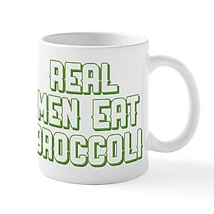CafePress Real Men Eat Broccoli Ceramic Coffee Mug, Tea Cup 11 oz