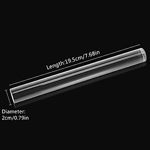 AUGSUN 1pcs Acrylic Clay Roller Acrylic Round Tube Roller Rolling Clay Bar Clear Clay Art Craft DIY Polymer Clay Tool