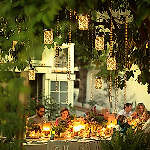 Solar Mason Jar Lights Lids, 30 LED Solar Fairy Lights for Mason Jars, Outdoor Hanging Mason Jar Lights for Garden Patio Porch Lawn Decor, Warm White