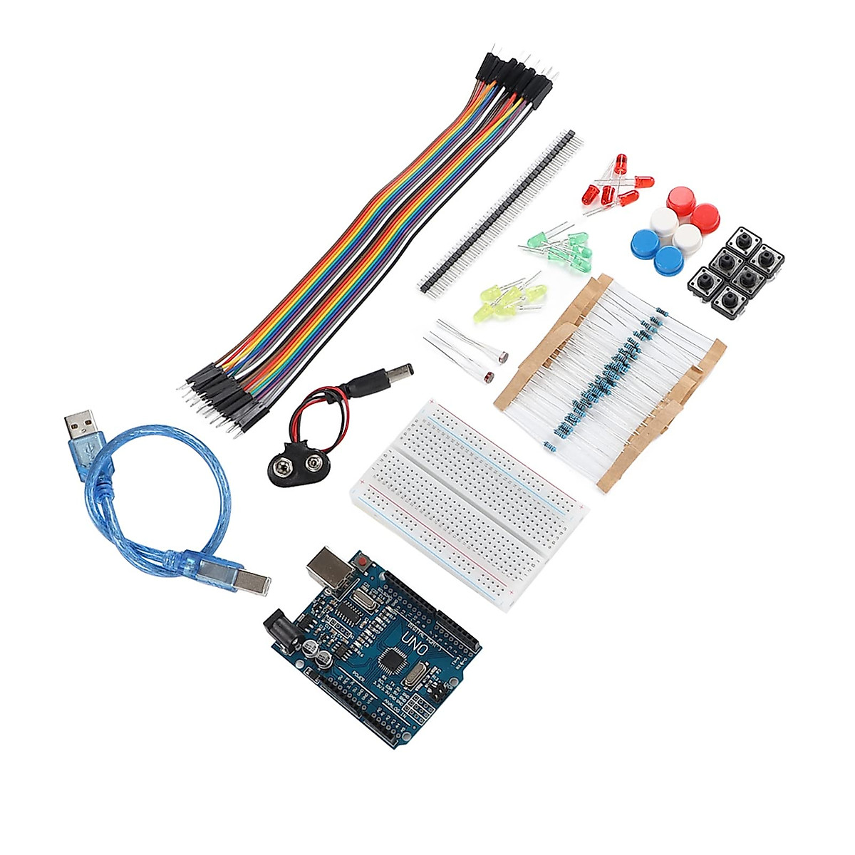 Basic Starter Module Kit, USB Cable 3 Color LED Light Electronic Jump Starter for Factory