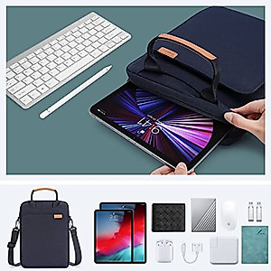 NIDOO Laptop Shoulder Bag for 13" MacBook Air Pro M1 M2 / 12.9" iPad Pro M2 M1 / 13" Surface Pro X 7 8 9, Vertical Computer Sleeve Carrying Case Messenger for 13.3" Galaxy Pro 360 / Tab S8+ / Dell XPS