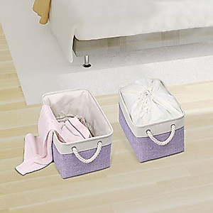 KEEGH Fabric storage baskets 15inch，3-Pack Collapsible Storage Bins with Drawstring Cover & Handles, closet storage organizer for Dog Toy Gift Nursery Storage (15x10.5x9.5inch)