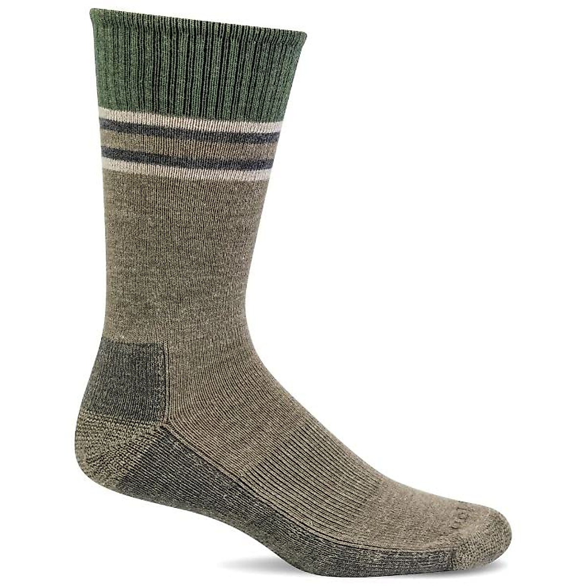Sockwell Men's Canyon III Crew Sock, Khaki 2 - L/XL