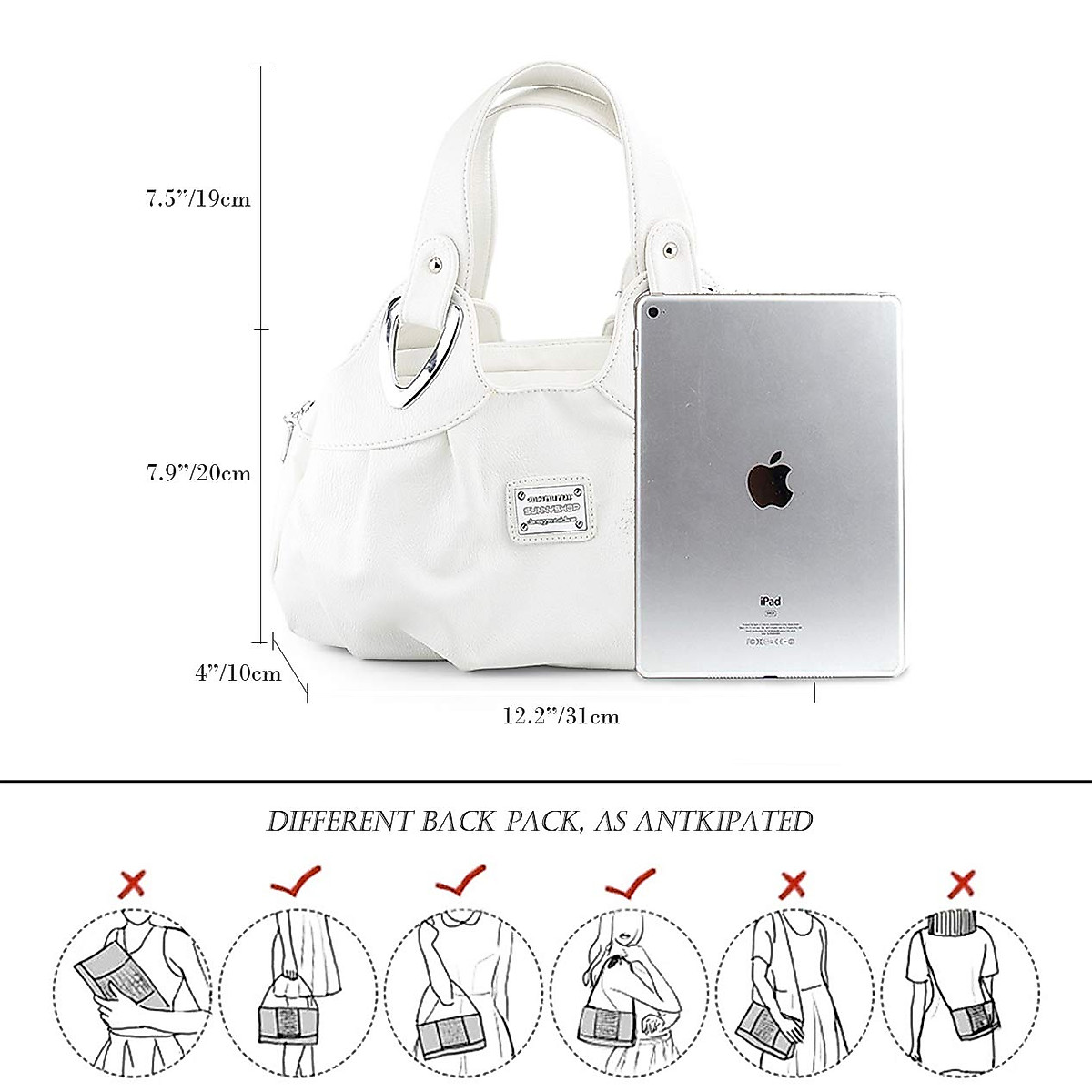 Panzexin Print Floral Bag, Medium Handbag for Ladies Top-handle Handbags for Women