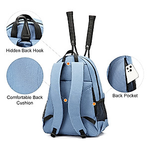 Sucipi Tennis Bag Professional Tennis Backpack for Men and Women Racket Bags with Ventilated Shoe Compartment, Holds 2 Tennis Rackets, Pickleball Paddles