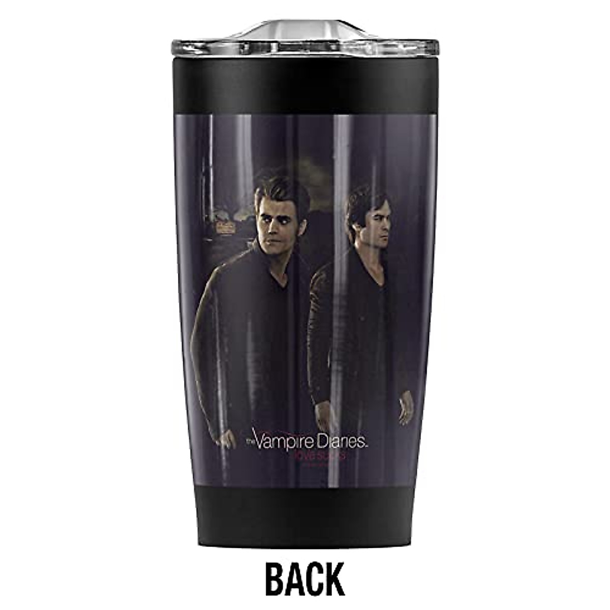 Logovision Vampire Diaries Brothers Stainless Steel Tumbler 20 oz Coffee Travel Mug/Cup, Vacuum Insulated & Double Wall with Leakproof Sliding Lid | Great for Hot Drinks and Cold Beverages