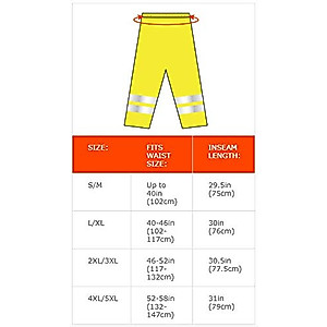 Ergodyne unisex adult Class Two-tone Reflective Safety Pants, Lime, Large-X-Large