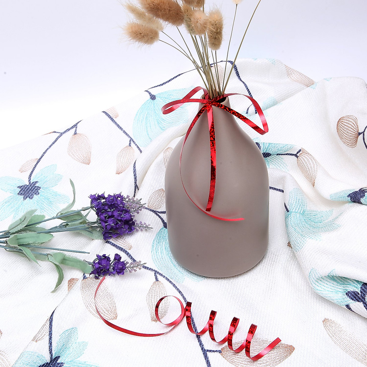 Senkary Crimped Curling Ribbon Metallic Balloon String Ribbon, 5mm Width, 500 Yards (Red)