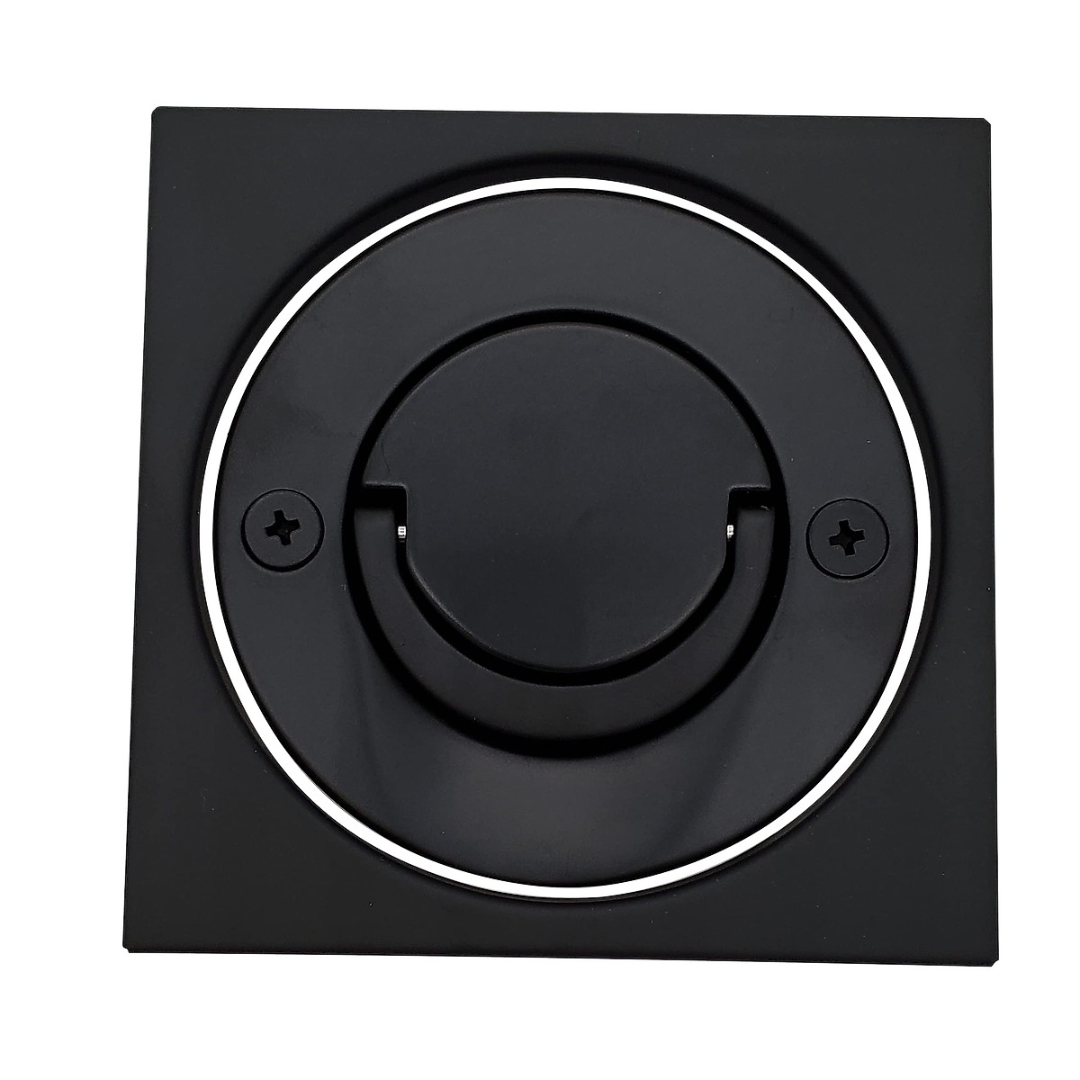Westbrass D3201-62 Roman Tub Drain Trim with 4-1/4" OD Tile Square, Matte Black