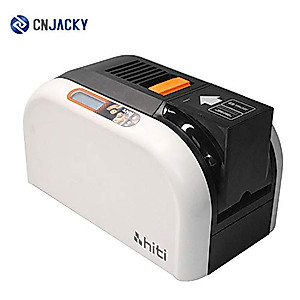 CNJACKY ID Card Printer, Card Printing Machine, CS-200e Dye Sublimation Printing Technology, Carddesiree Cs Software, Upgradable Encoding 300 Dpi Card Printer (Monochrome)