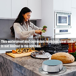 Kitchen Timer, 60 Minute Timer,Magnetic Loud Alarm,Mechanical Stainless Steel Cooking Timer (1pack)