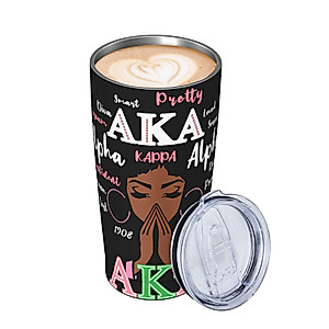 LUTCHUVAGJWA Sorority Gifts for Women Mug 20oz Vacuum Insulated Tumbler With Splash-Proof Lid - 2 Straws, Ideal For Hot/Cold Beverages