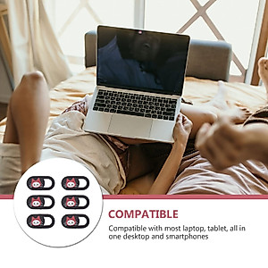 KOMBIUDA 6pcs Camera Cover Laptop Camera Slider Anti- Peeping Privacy Cover Webcam Privacy Covers Stickers for Phones Decorative Webcam Cover Sliding Webcam Cover Plastic Blocker Computer