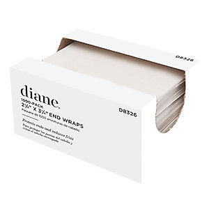 Diane End Wraps for Styling Hair in Salon or at Home 2.25 inch x 3.25 inch , White, 1000 Count(Pack of 1)