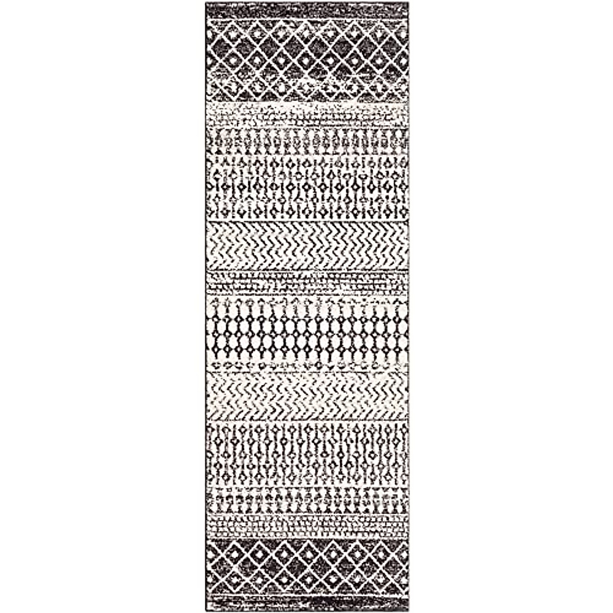 Artistic Weavers Chester Boho Moroccan Runner Area Rug,2'7" x 10',Black