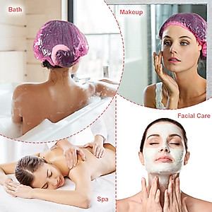 Shintop Disposable Shower Caps for Women,100 Packs Hair Caps Individually Wrapped with Large Elastic Bath Cap for Home, Hotel, Hair Salon and Spa (Pink)