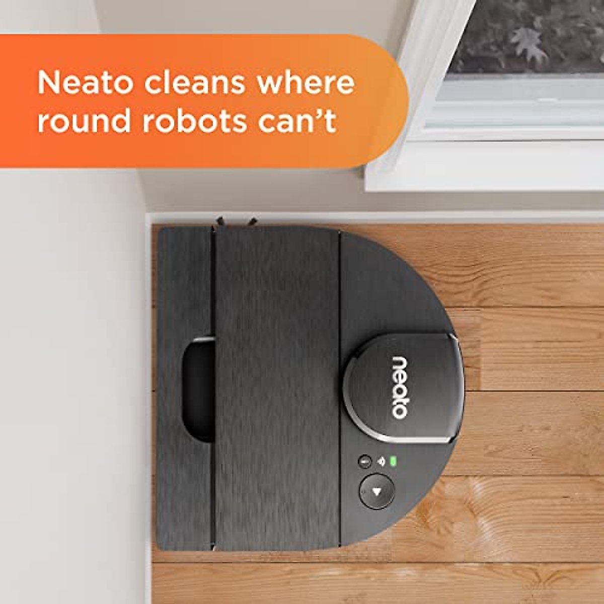 Neato D9 Intelligent Robot Vacuum Cleaner–LaserSmart Nav, Smart Mapping, Cleaning Zones, WiFi Connected, 200-Min Runtime, Powerful Suction, Turbo Clean, Corners, Pet Hair, XXL Dustbin, Alexa. 945-0445