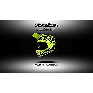 Troy Lee Designs D3 Fiberlite Mono Full-Face Downhill BMX Mountain Bike Adult Helmet with TLD Shield Logo (2XLarge, Black)