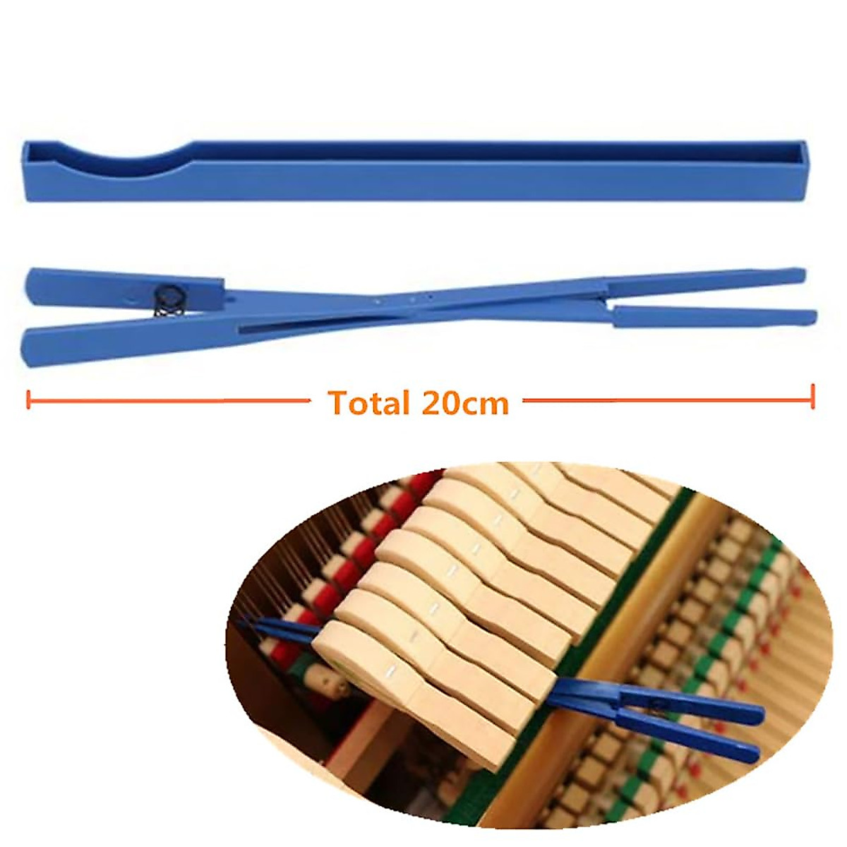 Ecloud Shop Piano Tuning Kit 16pcs Tuning Tool Set Professional Tuning Wrench Hammer Mute Tweezers Fork Screwdriver Belt Clip for Beginners and Professionals