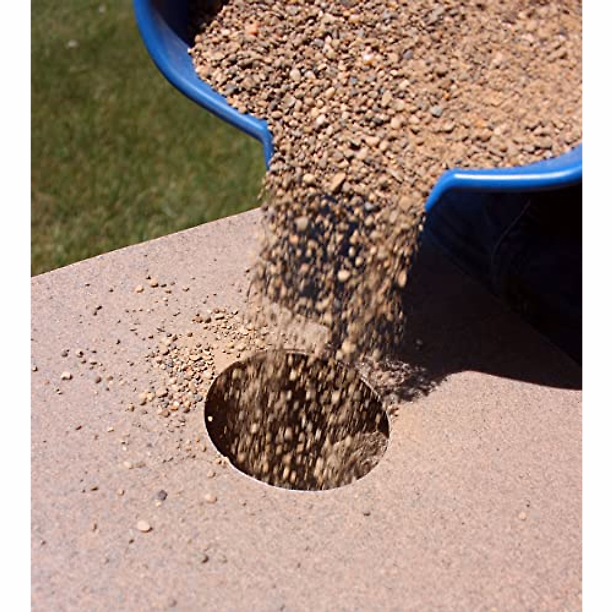 EMSCO Group Garden Bench – Natural Granite Appearance – Made of Resin – Lightweight – 12” Height