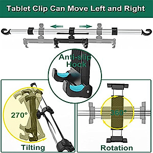 woleyi Car Tablet Mount, Headrest Tablet Holder for 4.7-12.9 in iPad Smartphone, Car Back Seat Between Tablet Stand for iPad Pro Air Mini, Samsung Tab, Fire HD, Long Road Trip Essentials for Kids