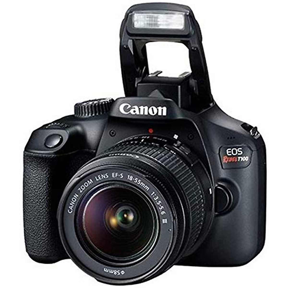 EOS Rebel T100 (EOS 4000D) DSLR Camera w/ 18-55mm DC III Zoom Lens with Pixibytes Deluxe Bundle (Renewed)