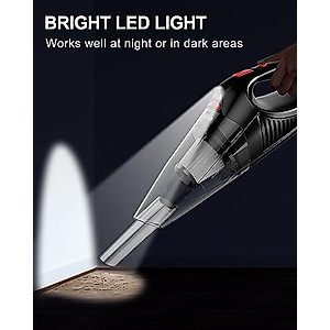 MELOHO Car Vacuum Cleaner High Power, Portable Handheld Vacuum Cordless Rechargeable with Fast Charge Tech, Huge Motor & Large-Capacity Battery, Powerful Wireless Hand Held Vacuum for Pets, Car, Home